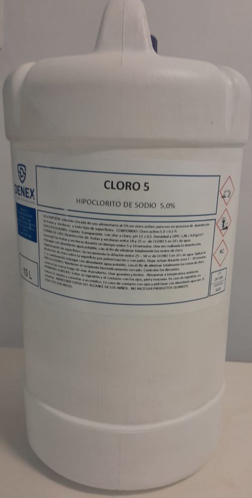 Hipoclorito de sodio 5% - Denex